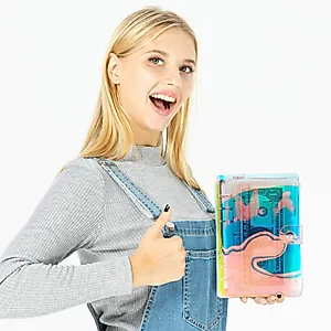 PVC Cash Envelopes Wallet Finances Organizer, 2023 Weekly & Monthly Personal Budget Planner, 6-Ring Binder Refillable Notebook Handbag with 12 Cash Envelopes & Budget Sheets Calendar