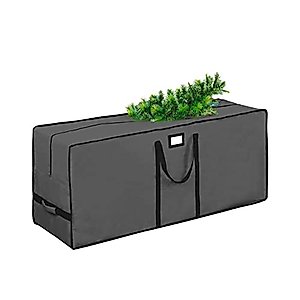 Christmas Tree Storage Bag, Waterproof Christmas Tree Storage, Fits Up to 7.5 ft Tall Artificial Disassembled Trees,Extra Large Heavy Duty Storage Container with Handles   (Grey, 47"x15"x20)