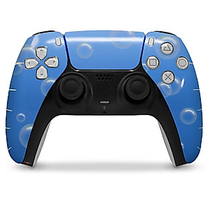 WraptorSkinz Skin Wrap compatible with Sony PS5 DualSense Controller Bubbles Blue (CONTROLLER NOT INCLUDED)