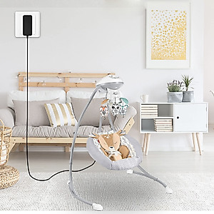 MEROM 6V Baby Swing Power Cord Compatible with Fisher Price Cradle Swing, Rainforest Cradle Swing, Butterfly Ocean Wonders Swing, Ingenuity Swing, Replacement Fisher Price Swing Adapter Cord