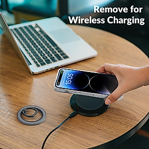 Magnetic Phone Ring Holder Compatible with MagSafe - metisinno Magnetic Phone Grip, Adjustable Finger Ring Grip and Stand, Remove for Wireless Charging Compatible, Black