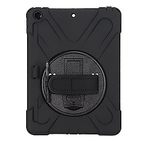 Tablet Keyboard Cases 360 Degree Rotating Stand Tablet Cases Convenient Shockproof Replacement (Black)