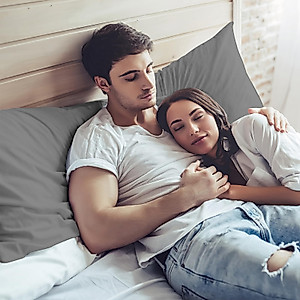 EVOLIVE Ultra Soft Microfiber Body Pillow Cover/Pillowcases 21"x54" with Hidden Zipper Closure (21"x54" Body Pillow Cover, Charcoal Grey)