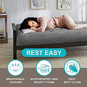 Mozaic Full Size 12-inch Futon Mattress, Polyester, Medium