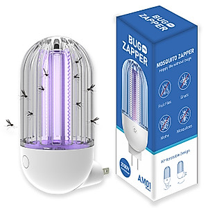 Mosquito Killer Lamp with Rotatable Plug, Electric Indoor Bug Zapper for Home Mosquito Indoor Bug Lights Zappers Electric Bug Zapper 2100V Output, 2-Pack