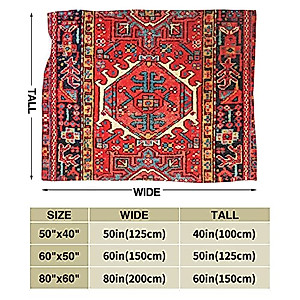Beach Surfers Iran Persian Oriental Iranian Ethnic Traditional Tribal Throw Blanket Fleece Flannel Blanket Lightweight Cozy Plush Blanket 3D Graphic Printed Blankets for Sofa Couch 80"x60"