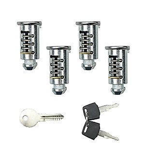 4 Pack Lock Core, One-Key Lock Cylinders System Fits for Thule Racks and Accessories