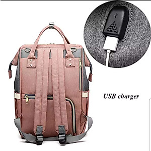 Oopsy Babies Diaper Bag with USB Interface (Pink)