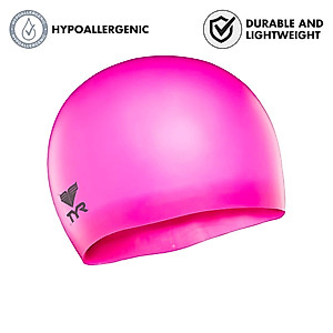 TYR Junior Silicone Wrinkled Cap, Pink