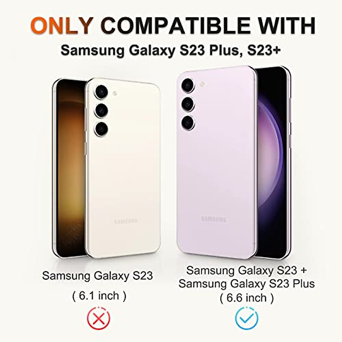 RMOCR for Samsung Galaxy S23+ Plus Case with 2 Pcs Tempered Glass Screen Protector and 2 Pcs Camera Lens Protector,Shockproof Protective Phone Cover for Galaxy S23 Plus 6.6inch,Black Matte