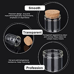 PH PandaHall 10pcs Cloche Bell Jar, Glass Display Dome with Cork Base 8ml Mini Glass Bottles Dome Decorative Jars Display Case for Flower Storage Home Christmas Party Favor Decoration, 0.86x1.4inch