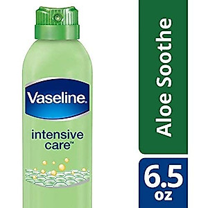 Vaseline Intensive Care Spray Moisturizer, Aloe Soothe Spray Lotion Moisturizer for Dry Skin with Micro-Droplets of Vaseline Lotion (Pack of 2, 6.5 Oz Ea)