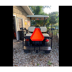Slow Moving Vehicle Sign, Farm Triangle Safety Sign, Aluminum 14"x16" Engineering Grade Reflective for Golf Cart