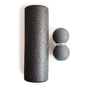 Roller Fitness Infinity Roller, Peanut Foam Roller, Large 8-Inch Double Massage Ball Exercise Roller (Gray - Soft)