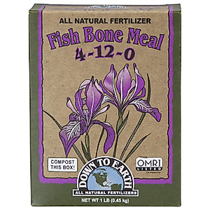 Down to Earth Organic Fish Bone Meal Fertilizer Mix 4-12-0, 1 lb