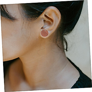 80 Pcs Accessories with Drop Earrings Wood DIY Stud Posts Jewelry Making Kit DIY Wood Stud Posts Earrings Material Earring Studs Jewelry Wood Posts Ear Stud with Hoop Earring Post