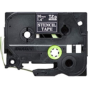 Brother STe-161 Labelling Tape Cassette, 36mm (W) x 3M (L), Stencil Tape, Brother Genuine Supplies