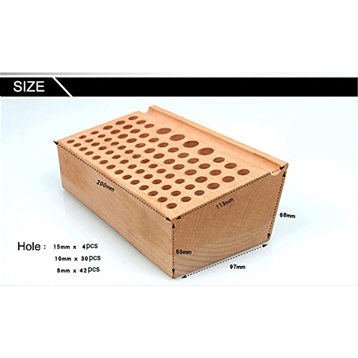 Leather Craft Wooden Stand Holder Holding Organizer for 76 Holes Leather Punch Tool