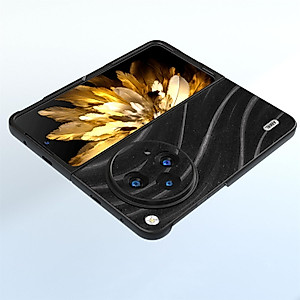 DAMONDY Case for OnePlus Open, OnePlus Open Flip Case,Galaxy Sky Pattern Slim Lightweight PU Leather Shockproof Soft TPU Bumper Hard PC Hybrid Protective Case for OnePlus Open -Black
