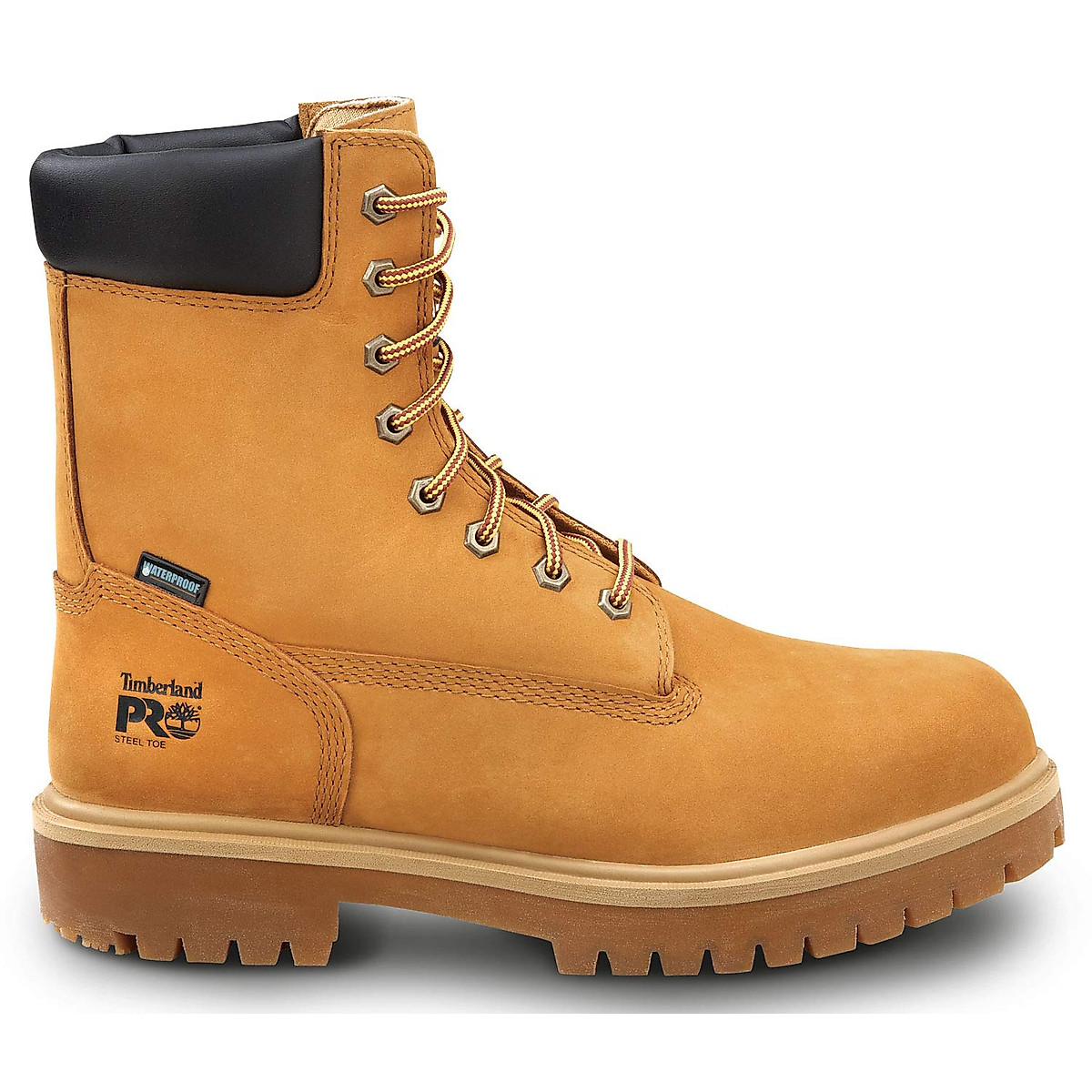 Timberland PRO 8IN Men's, Wheat, Steel Toe, EH, MaxTRAX Slip Resistant, WP Boot (13.0 W)