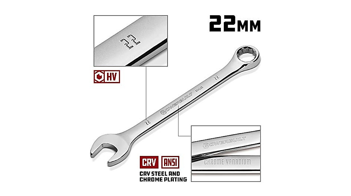 Powerbuilt 22mm Metric Wrench - Durable & Reliable