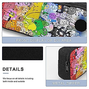 Hei Bai.JZQ Casual 3 in 1 Backpack Set Anime Bookbag With Lunch Box And Pencil Case