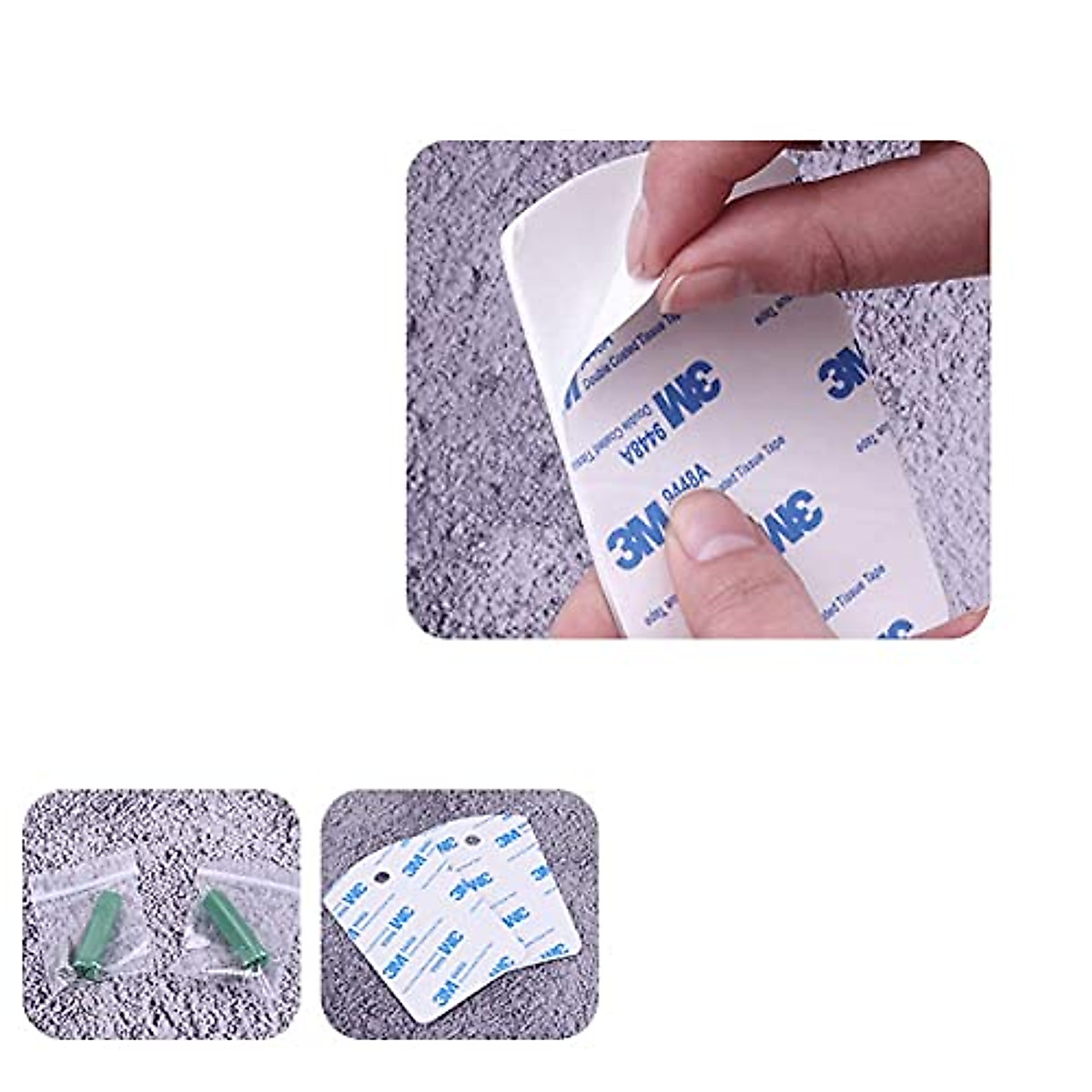 MShengM Pack of 4 White Remote Holders Remote Control Holder Wall Mount Media Storage Box for Home Office Bedroom Parlor Self Adhesive Atorage Box