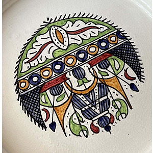 ARTKISH Large Ceramic Tajin Pot for Cooking and Serving Ideal Housewarming Gift - Artisan Moroccan Clay Tagine Pot Slow Cooker, Hand Painted Pottery Cookware. (30cm = 12 inch)