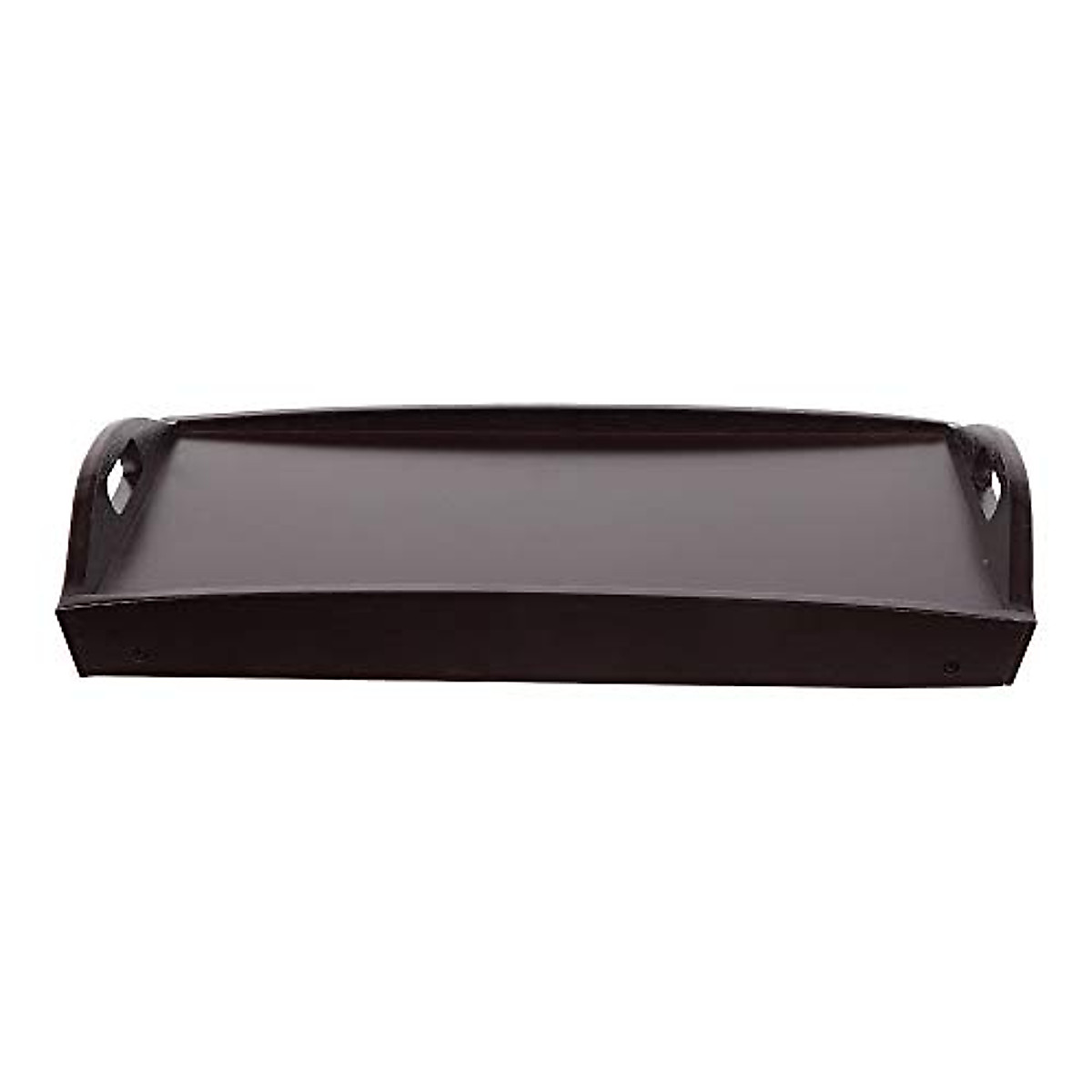 MengK Convenient and Stylish Foldable Curved Breakfast Tray in Brown - Enjoy Breakfast in Bed or Work from Anywhere with This Portable Tray