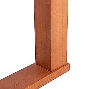 SAFAVIEH Outdoor Collection Solano Natural Wood/ Navy Stripe Cushion Patio Backyard Chaise Lounger Chair