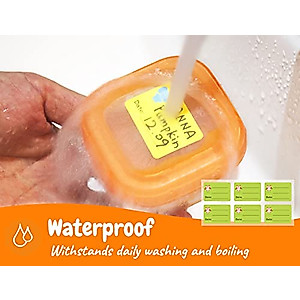 Baby Daycare Labels, Removable Write-On Date Labels for OXO Tot Baby Blocks Food Storage Containers, Trays, Jars, Freezer & Dishwasher Friendly, for Infants & Babies