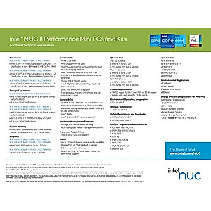 Intel NUC 11 Pro NUC11PAHi7 Panther Canyon Home & Business Mini PC Mini Desktop 11th Gen Intel® Core™ i7-1165G7 Processor 2.8 GHz – 4.7 GHz Turbo,4 core,8 Thread,12 MB Cache,28W(16G RAM,512G SSD)