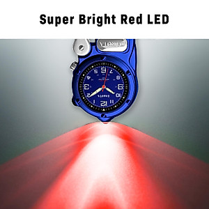 Dakota Mini Clip Microlight, Clip Watch, Flashlight and Watch, Outdoor Gifts for Men and Women, Use for Fishing Hunting, and More, Tactical Watch with LED Flashlight