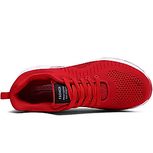 CASMAG Women's Walking Outdoor Jogging Cross Trainer Running Shoe Walking Shoes Red 8.5 M US