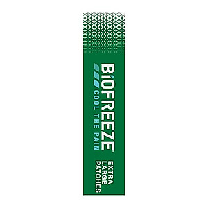 Biofreeze XL Patches Menthol Pain Relieving Patches (4/Box) 2 Sizes Up To 8 Hours Of Long Lasting Pain Relief Of Sore Muscles, Arthritis, Simple Backaches, And Joint Pain (Packaging May Vary)