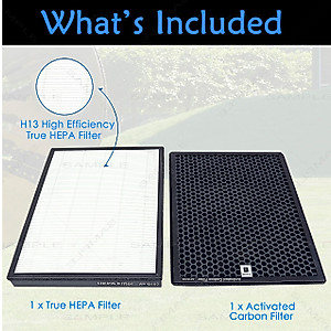 Flintar Premium True HEPA Replacement Filter, Compatible with Alexapure Breeze Air Purifier AP-B102 and 3049 Filter Set, including H13 Grade True HEPA Filter and Activated Carbon Filter
