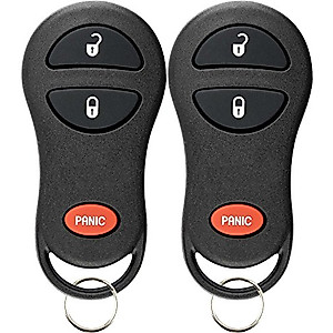 KeylessOption Keyless Entry Remote Control Car Key Fob Replacement for 56045497 (Pack of 2)
