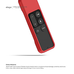 Elago R1 Silicone Case Compatible with Apple TV 4K 4th and 5th Generation Siri Remote Control - Red