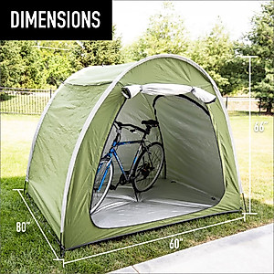 Outdoor Bike Cover 6.5' x 5' x 5.5' FT - Storage Tent for Bicycles or Motorcycles - Waterproof Foldable Shed Shelter for Camping - Bike Storage Shed with Heavy Duty Fabric