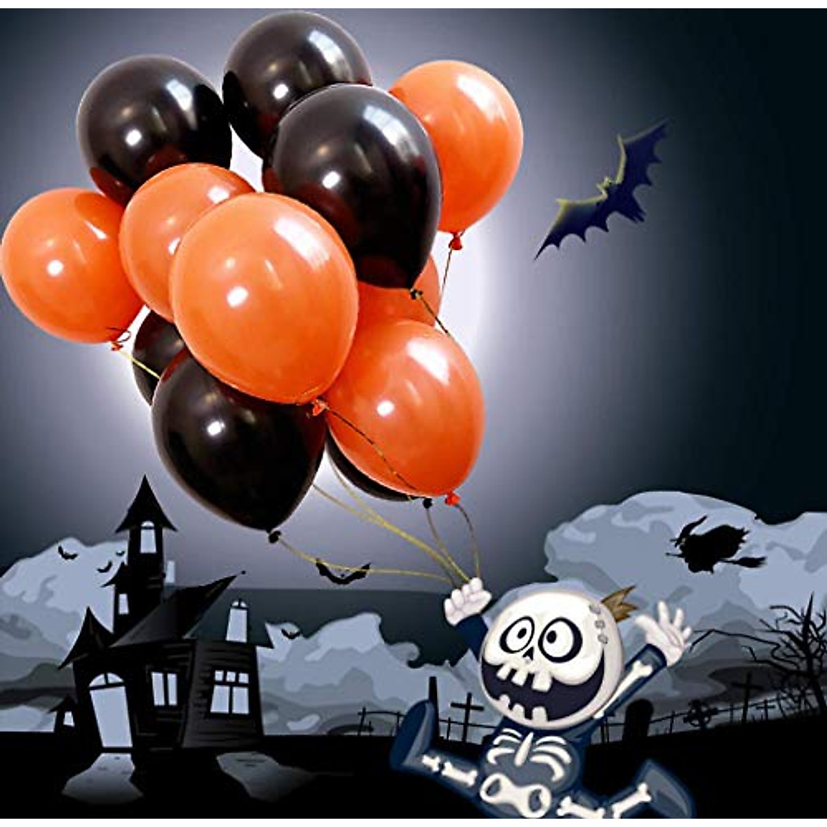 Abbaoww 100 Pcs Black Balloons 10 Inch Strong Latex Balloons for Party Decoration, Birthday, Wedding, Anniversary, Christmas and Arch Supplies