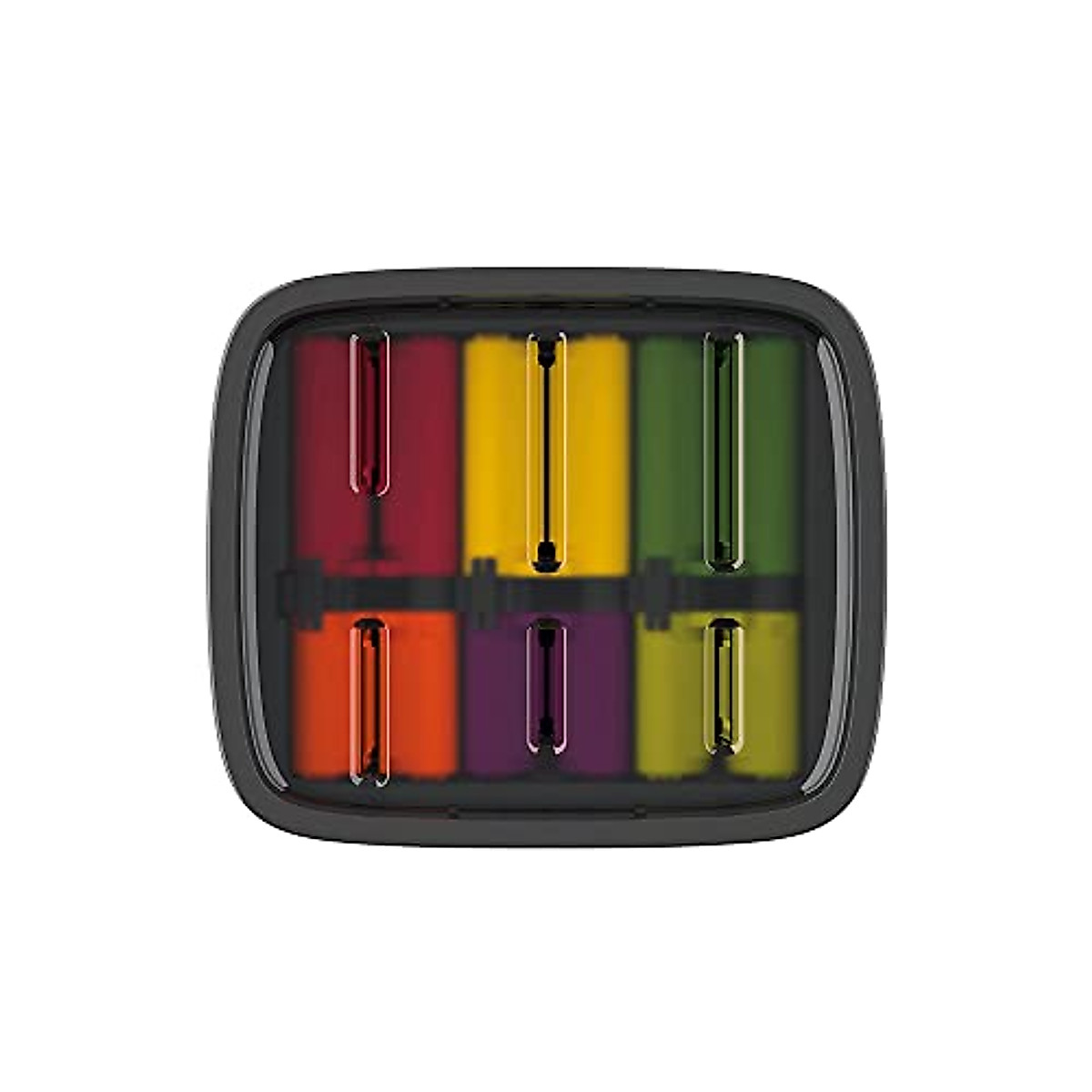 Joseph Joseph LockBlock Stainless Steel Knife Set with Self Locking Knife Block, 6-Piece, Black