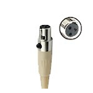 J K MIC-J 069 Earhook Headworn Headset Unidirectional Microphone Compatible with AKG Samson Wireless Microphone System - Mini XLR TA3F Plug