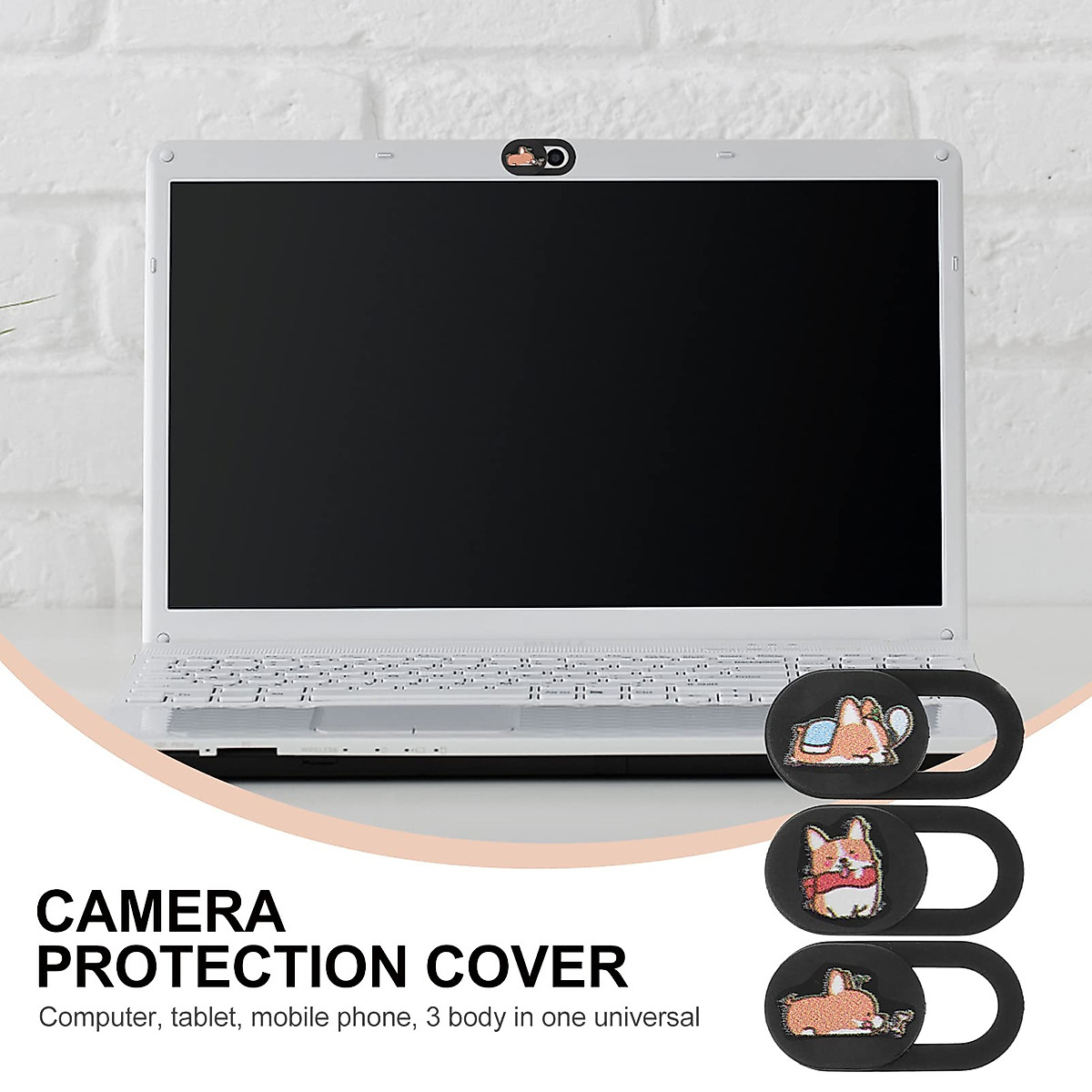 Gatuida 3pcs Camera Cover Privacy Sticker Privacy Security Camera Slider Cartoon Notebook Camera Shield Webcam Cover Web Cam Lens Cover Webcam Privacy Covers Protective Cover Abs Flat