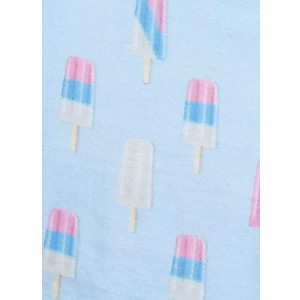 iscream Silky Soft Plush 56" x 60" Fun Print Fleece Throw Blanket - Pastel Ice Pops