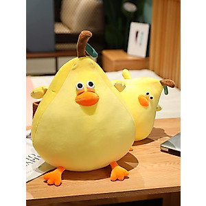 TONGMAN 15.7" New Large Duck Pear Plush Toy Cute Stuffed Duck Animal Plush Duck - Lifelike Stuffed Duck Pillow, Best Gift for Kids