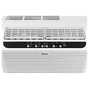 Haier 6,200 BTU Ultra Quiet Window Air Conditioner for Small Rooms and Bedrooms, Control Using Remote, 6K Window AC Unit, Easy Install with Included Kit, White, Energy Star