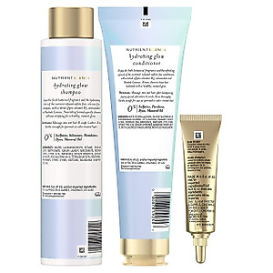 Pantene Shampoo and Conditioner Set, plus Hair Mask Rescue Shot Treatment, with Baobab Essence, Nutrient Blends Hydrating Glow, Sulfate Free