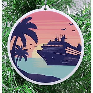 Cruise Christmas Ornament - Cruising Travel Cruise Ship Vacation Themed Ornament (C7)