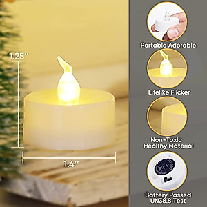 Homemory Value 100Pack Flameless LED Candles Tea Lights Battery Operated, 200+Hours Electric Fake Candles Tealights for Votive, Halloween, Pumkin, Ofrenda, Diya, Table Decor, Funeral, Christmas