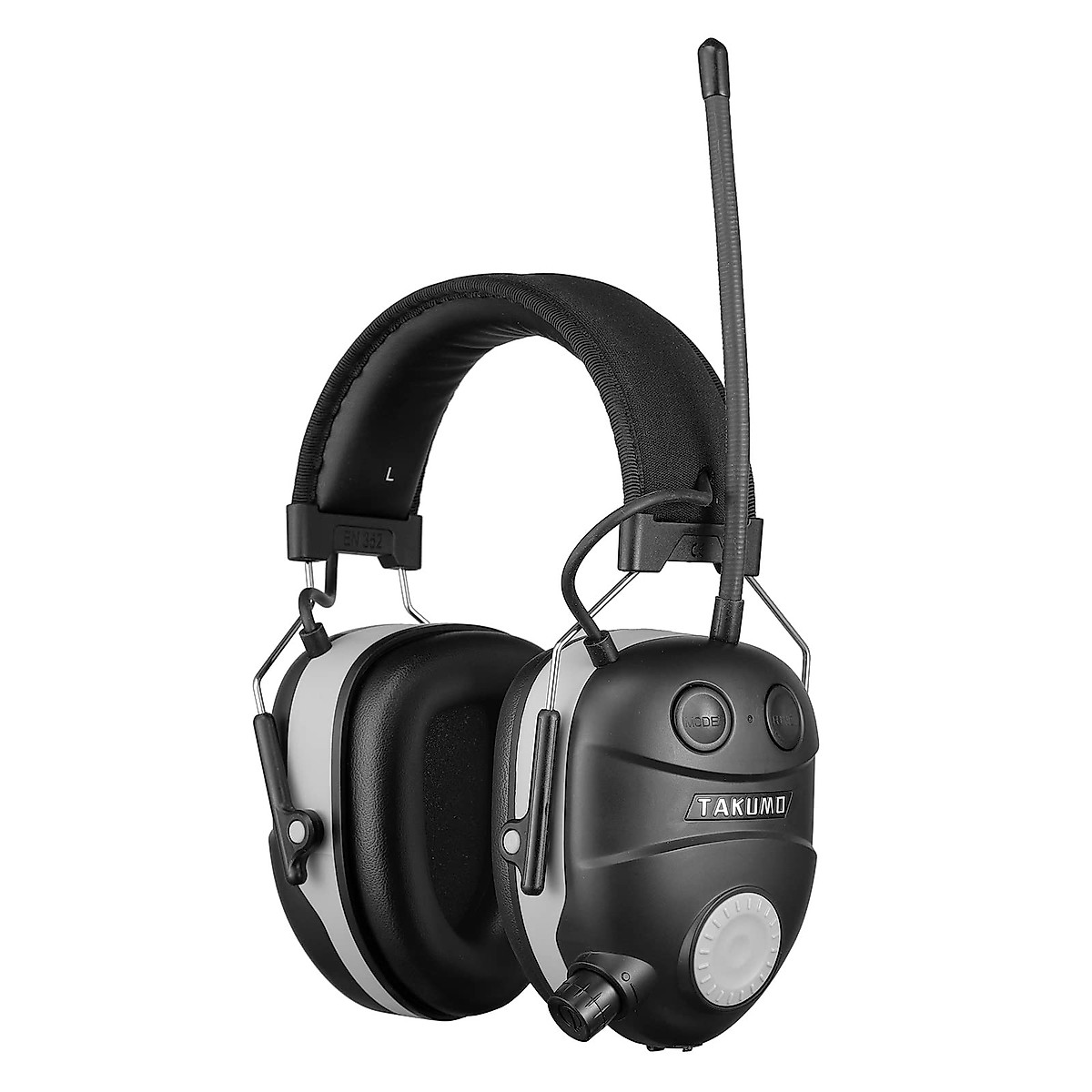 TAKUMO Bluetooth Hearing Protection Earmuffs, 26dB FM/AM Noise Reduction Headphones, Safety Defender for Ear Protection.